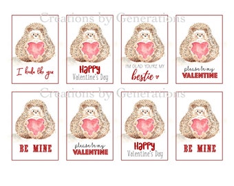 Hedgehog valentine | Etsy