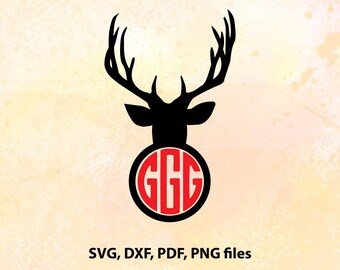 Monogram deer | Etsy
