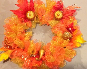 Fall mesh wreaths | Etsy