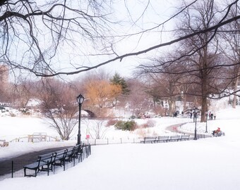 Winter scene art | Etsy