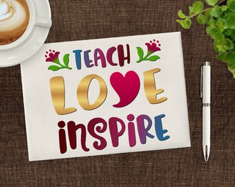 Teach love inspire | Etsy
