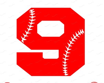 Baseball numbers svg | Etsy