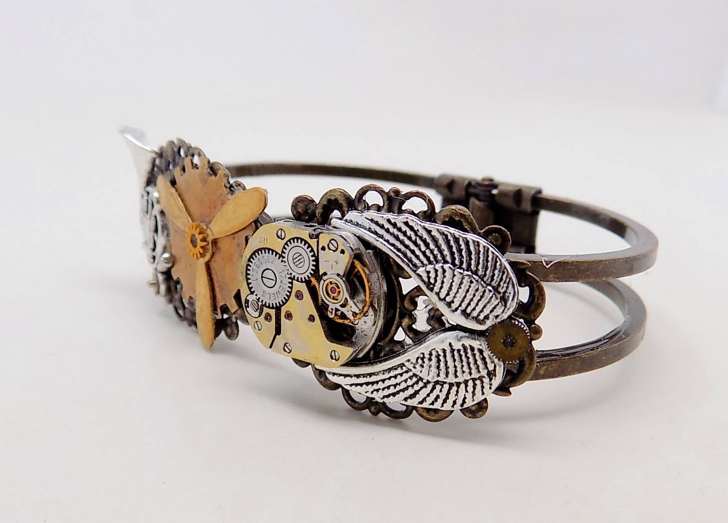 Steampunk cuff . Steampunk bracelet. Steampunk jewelry.