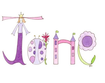 Julia name art | Etsy