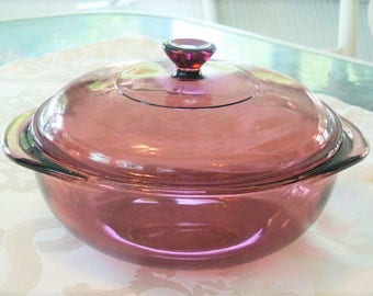 Cranberry glass | Etsy