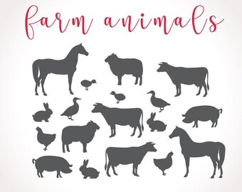 Farm animals cricut | Etsy