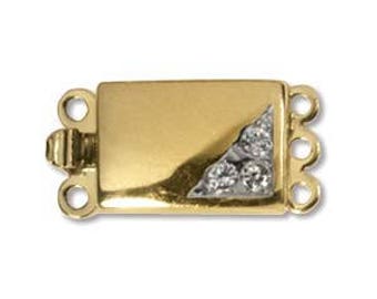 Beadslide Clasp 10mmX24mm Black Swirl Elegant Elements