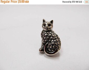 Rhinestone cat pin | Etsy