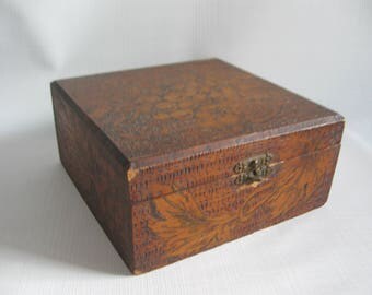 Pyrography box | Etsy