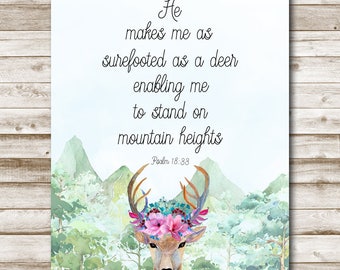 Deer bible quotes | Etsy