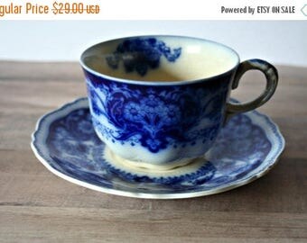 Flow blue tea cup | Etsy