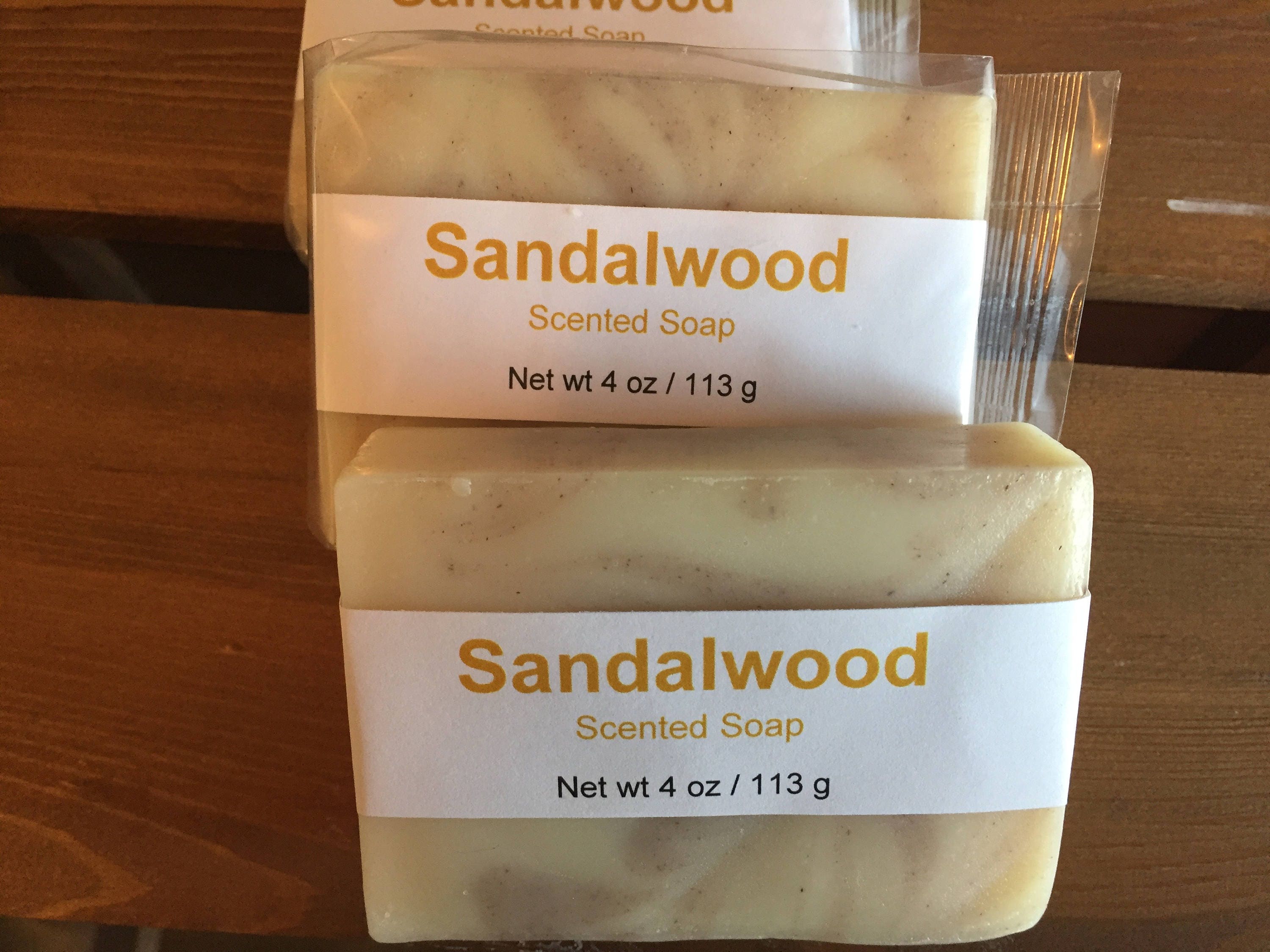 Sandalwood Scented Cold Process Soap with Shea Butter