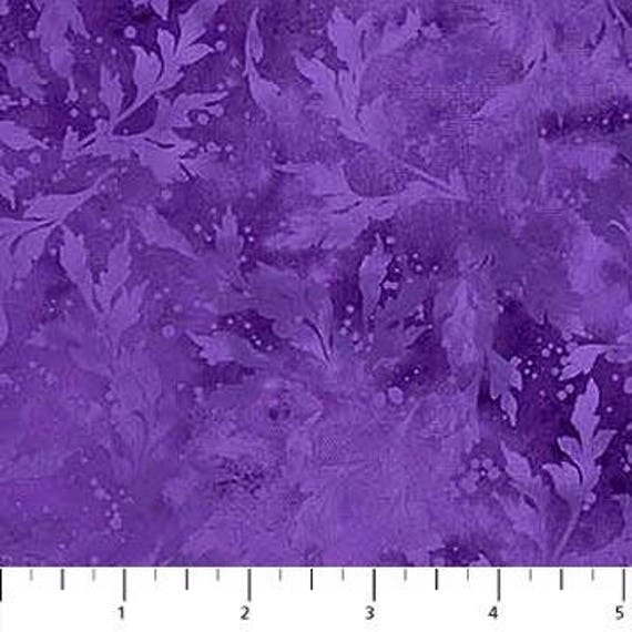 EssencePansy Purple Cotton Fabric Quilt Home Decor by