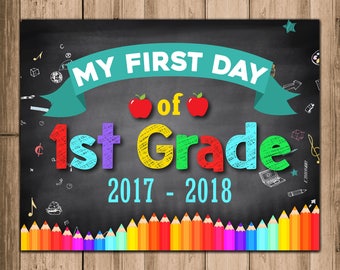 1st grade sign | Etsy