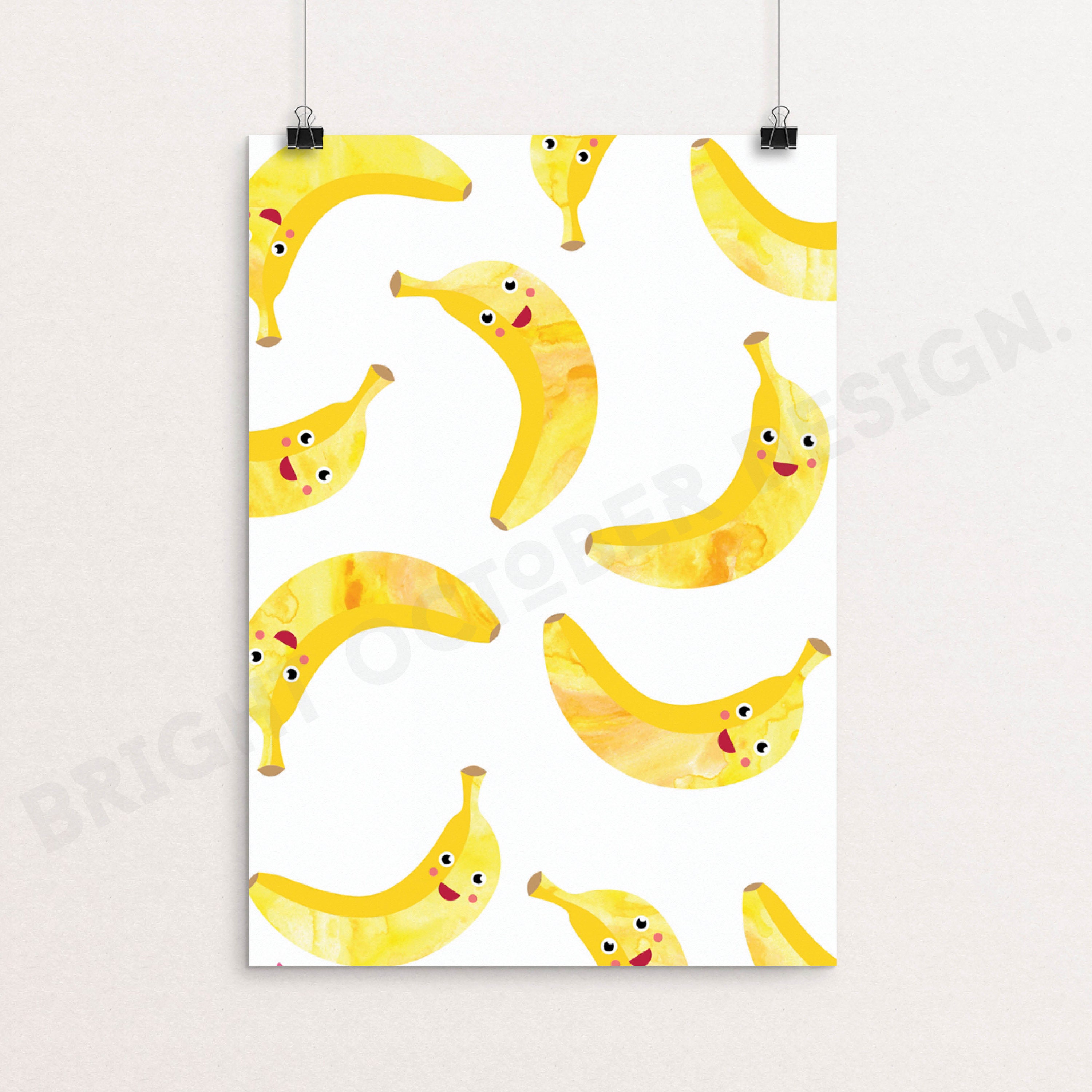 Banana print Printable Art Digital Download Nursery Wall