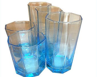 Octagon glasses | Etsy