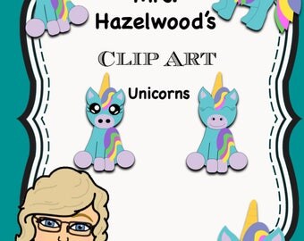 Unicorn clip art | Etsy
