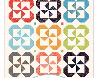PINWHEEL POSIES Quilt Pattern B J Q 115 Printable Pdf