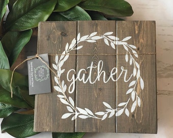 Gather sign | Etsy