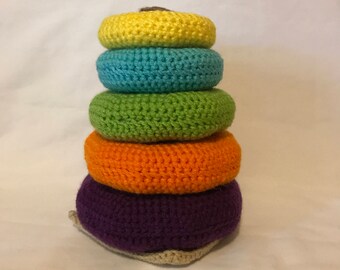 Crochet stacking toy | Etsy