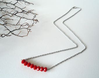 Red necklace | Etsy
