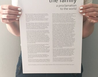 The Family A Proclamation to the World Chalkboard Digital