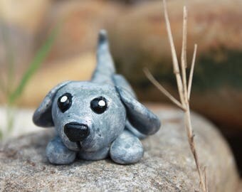 Polymer clay dog | Etsy