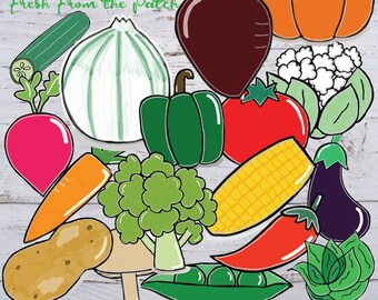 Vegetable clipart | Etsy