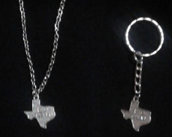 Texas-keychain-ornament-handstamped-personalized-you may all