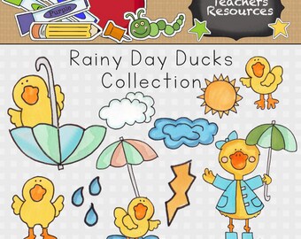 Rainy days clipart | Etsy