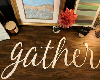 Gather sign | Etsy