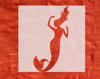 Mermaid stencil | Etsy
