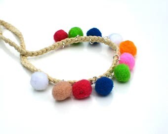 Pom pom jewelry | Etsy