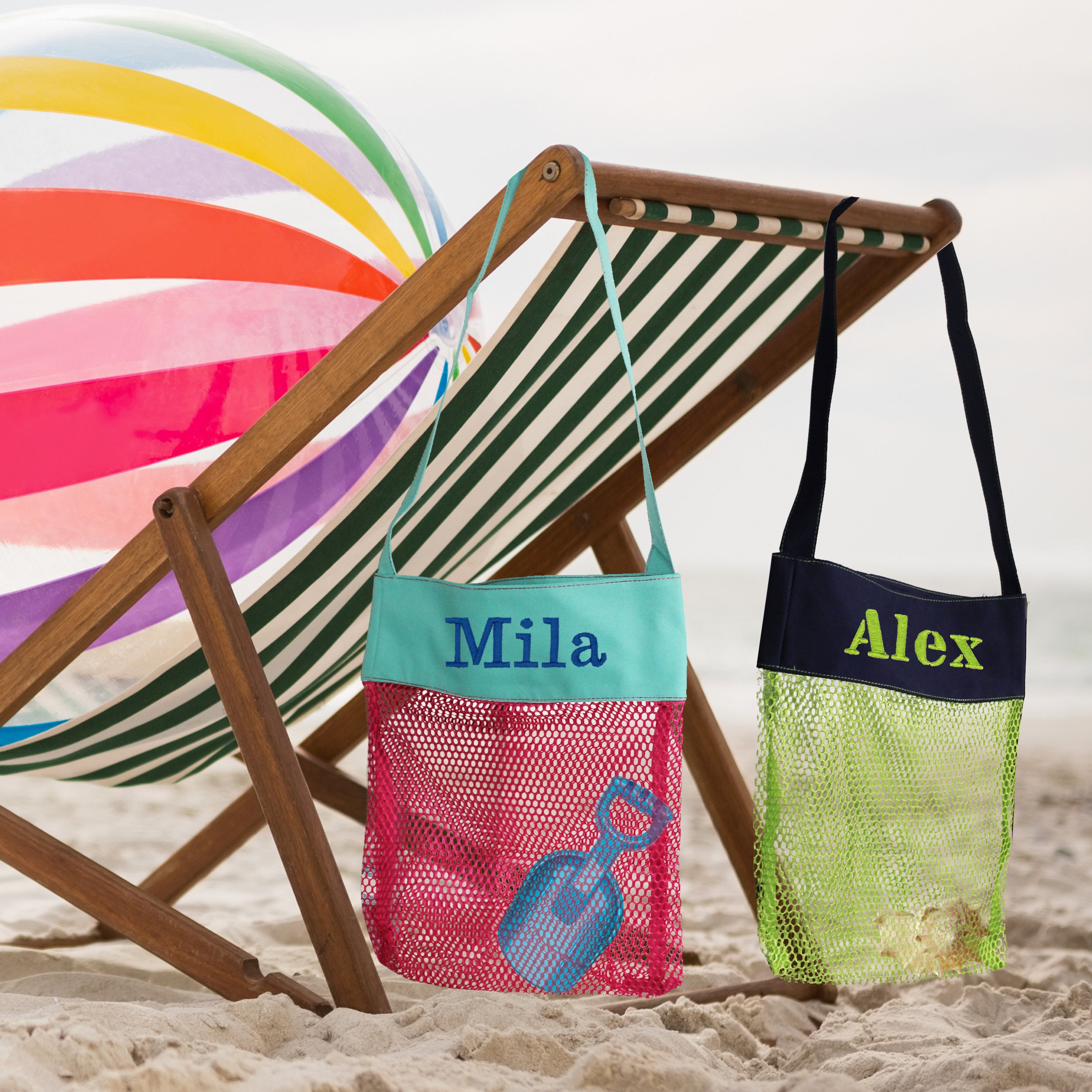 Personalized Seashell Bag Mesh Sea Shell Bag Mesh Shell Bag