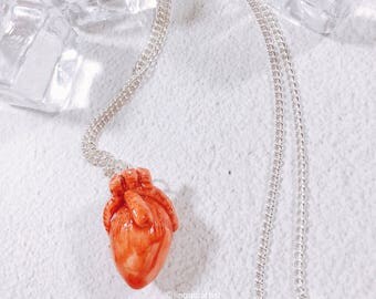 Human heart necklace | Etsy