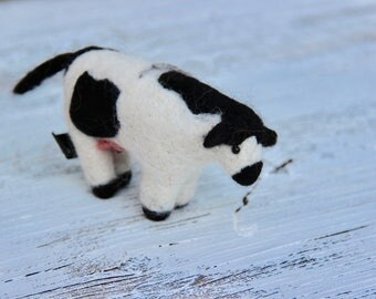 Felted cow | Etsy