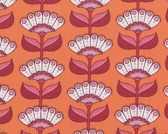 Modern floral fabric | Etsy