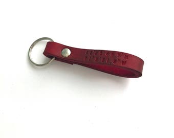 Custom Leather Keychain Personalized Leather Keychain