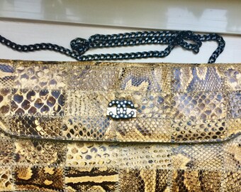 Python snake skin bead crochet rope necklace pattern