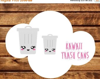 Trash can sticker | Etsy