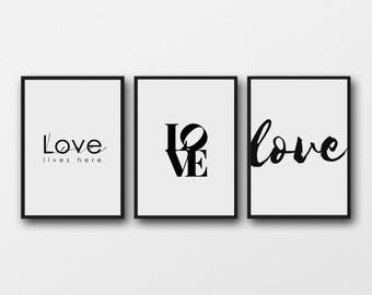 Love wall art | Etsy