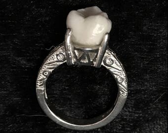 Human tooth ring | Etsy