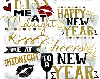 New year clip art | Etsy