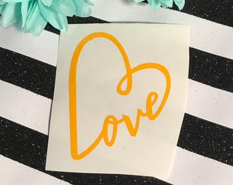 Heart decal | Etsy