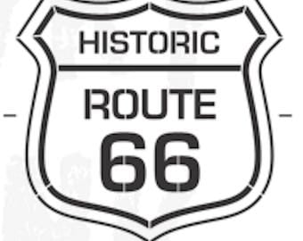 Route 66 stencil | Etsy