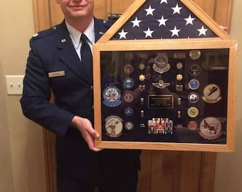 Heritage Air Force Retirement Shadow Box