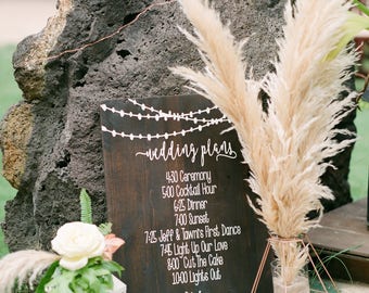 Wedding schedule sign | Etsy