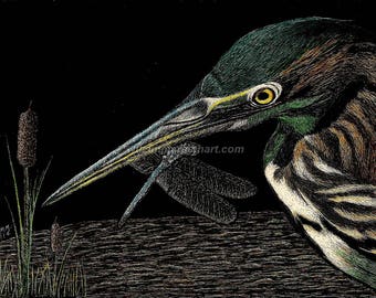 Scratchboard art | Etsy