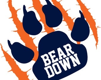 Chicago bears decal | Etsy