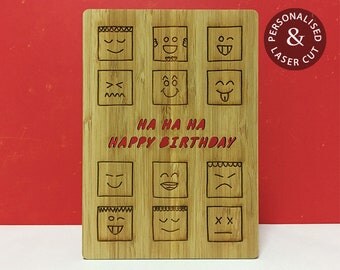 Smiley face card | Etsy